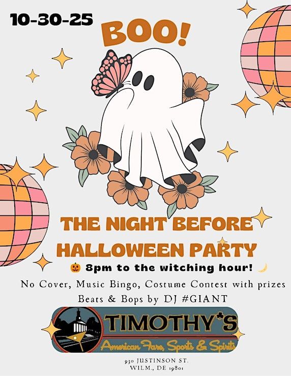 Boo! Timothys pre-Halloween Party at Timothy's Riverfront Grill ...