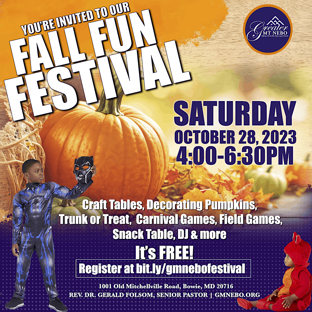 Fall Fun Festival | 1001 Old Mitchellville Rd, Bowie, MD | October 28, 2023