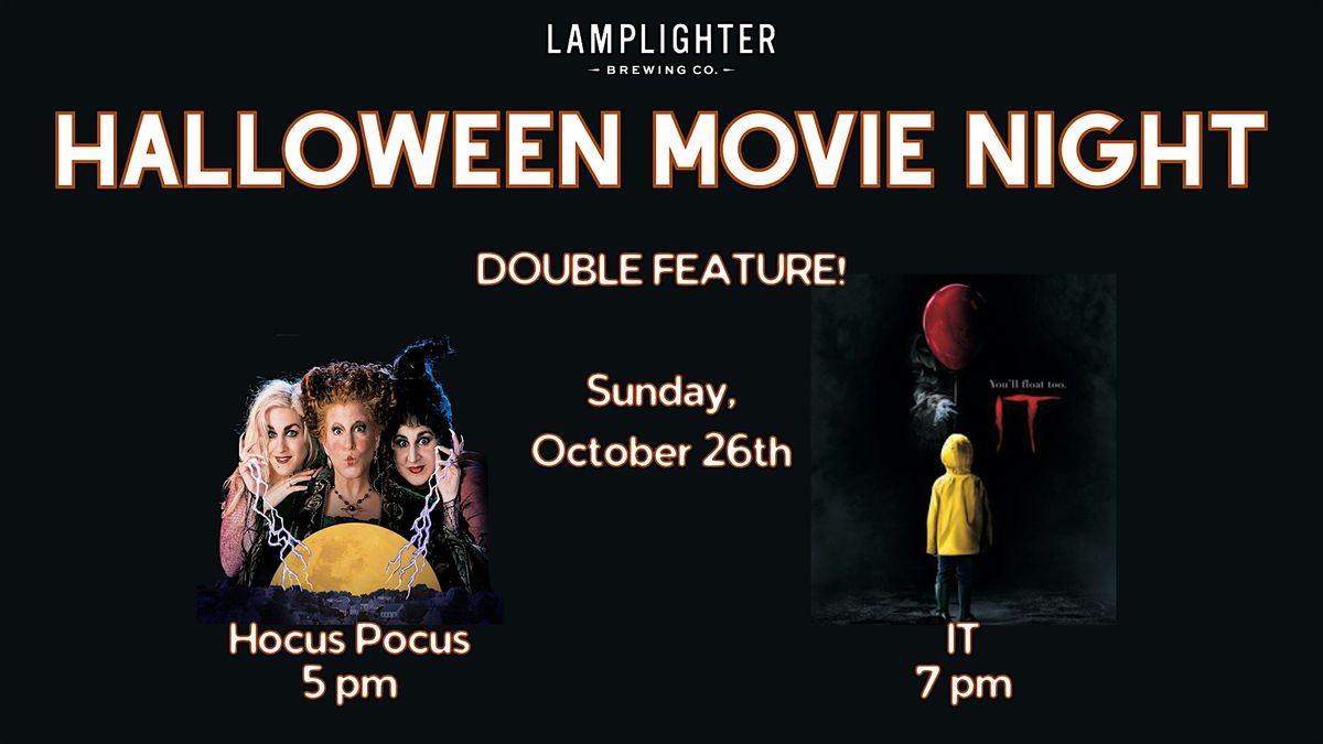 October Movie Night: Scary Double Feature! at Lamplighter Brewing Co ...