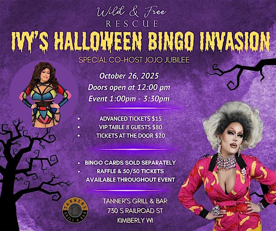 Ivys Halloween Bingo Invasion at Tanner's Grill & Bar Kimberly on 26th October, 2025