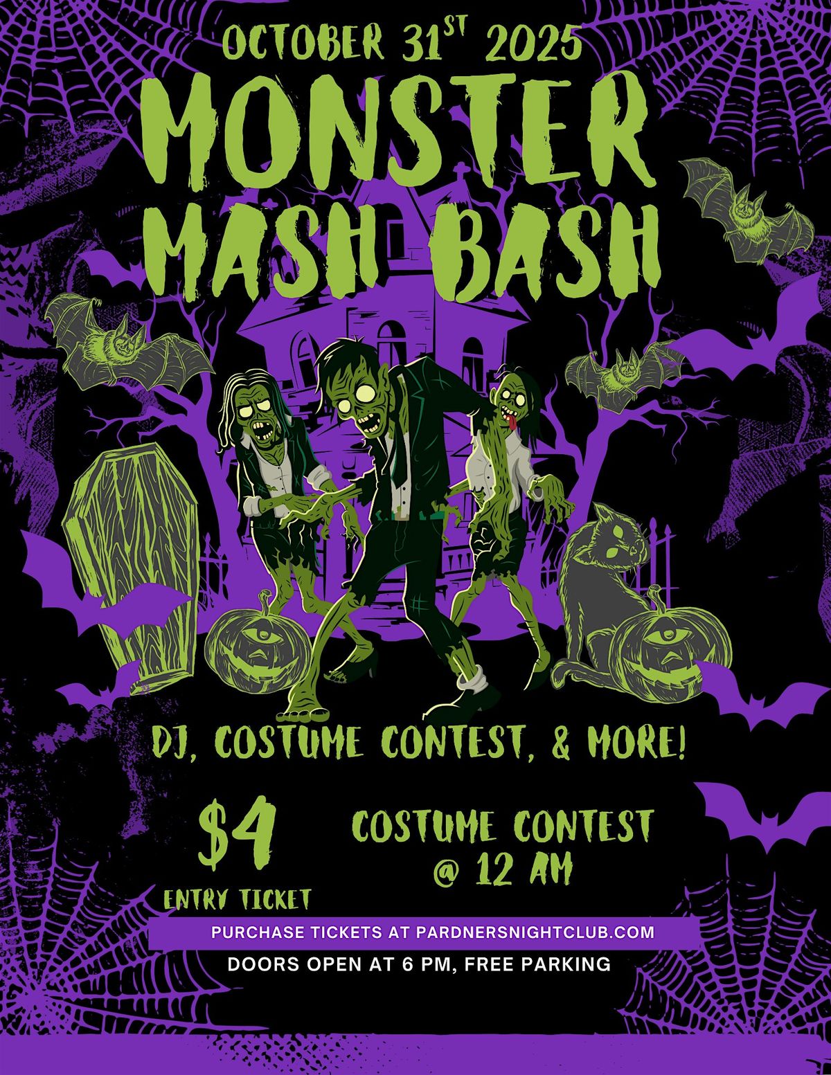 Monster Mash Bash October 31st, 2025 at Pardners Nightclub Largest Dancehall, Buchanan Dam on ...