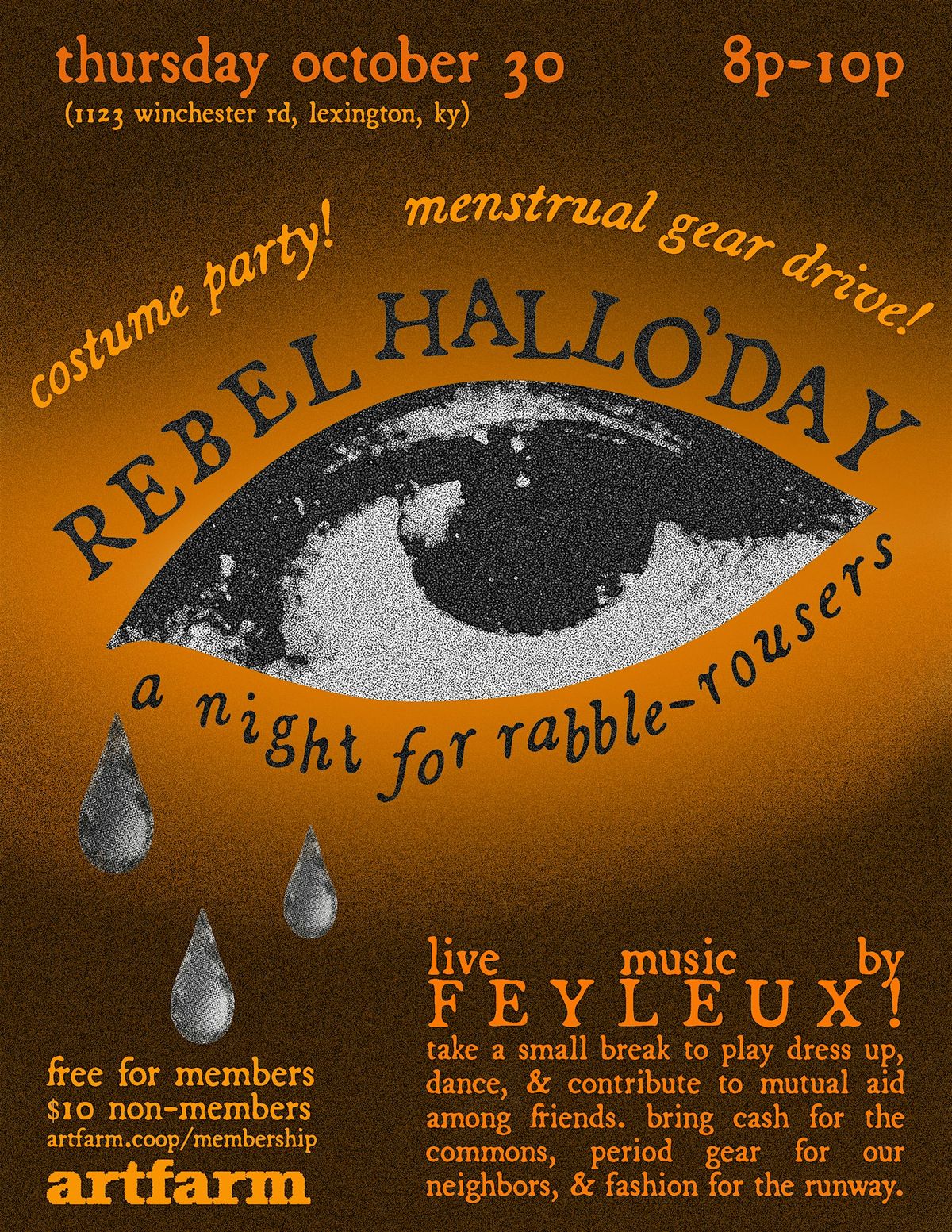 REBEL HALLODAY: a night for rabble-rousers at artfarm, Lexington on ...