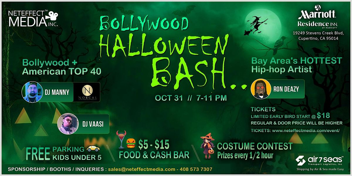 Bollywood - Halloween BASH 2025 Tickets at Residence Inn by Marriott San Jose Cupertino on 31st ...
