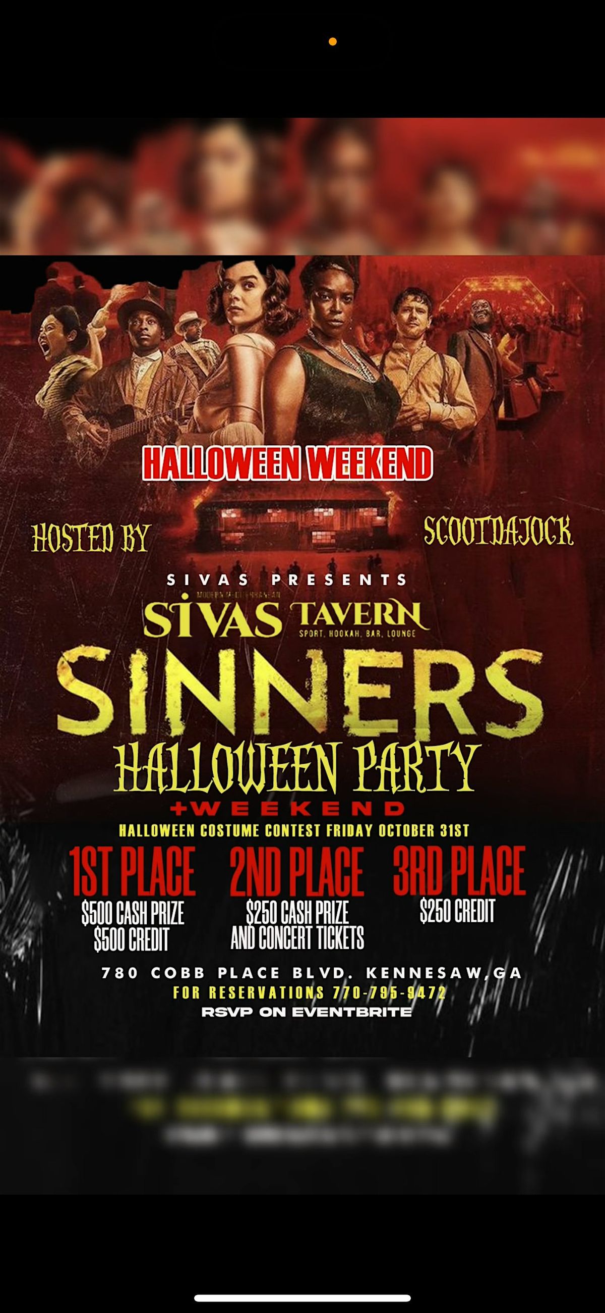 Sivas Sinners Halloween Party at Sivas Tavern, Cobb Place Boulevard ...