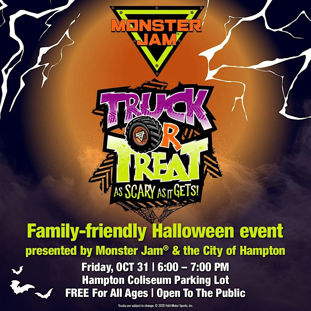Monster Jam Truck or Treat at Hampton Coliseum on 31st October, 2025