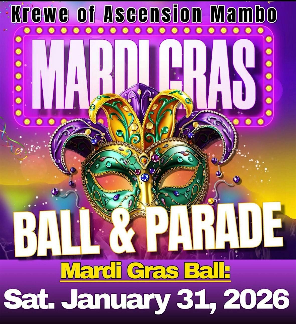 Krewe of Ascension Mambo Masquerade Ball at Price LeBlanc PACE Center ...